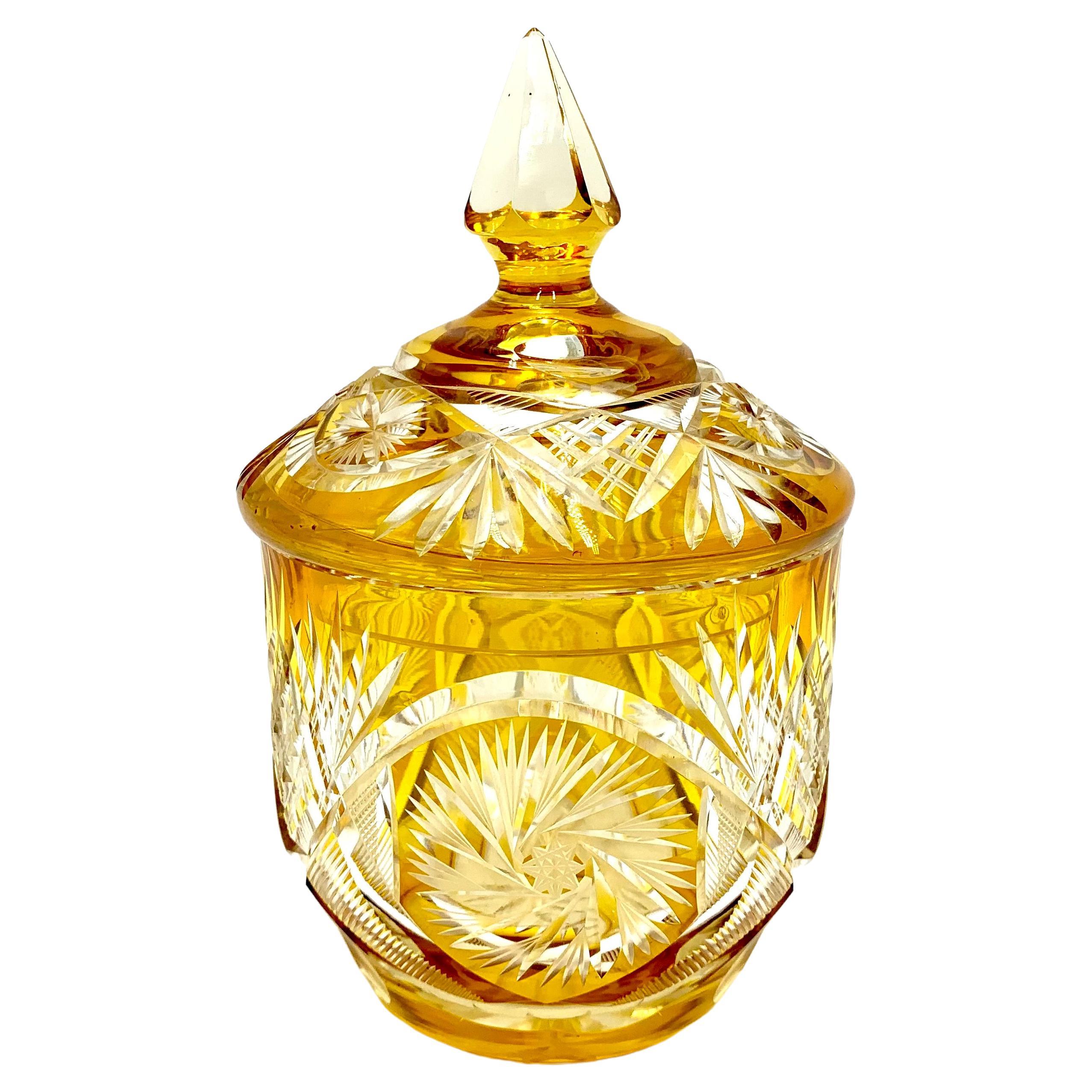 Large Cut Crystal Treasure Chest with Doré Bronze Mounts and Handles ...