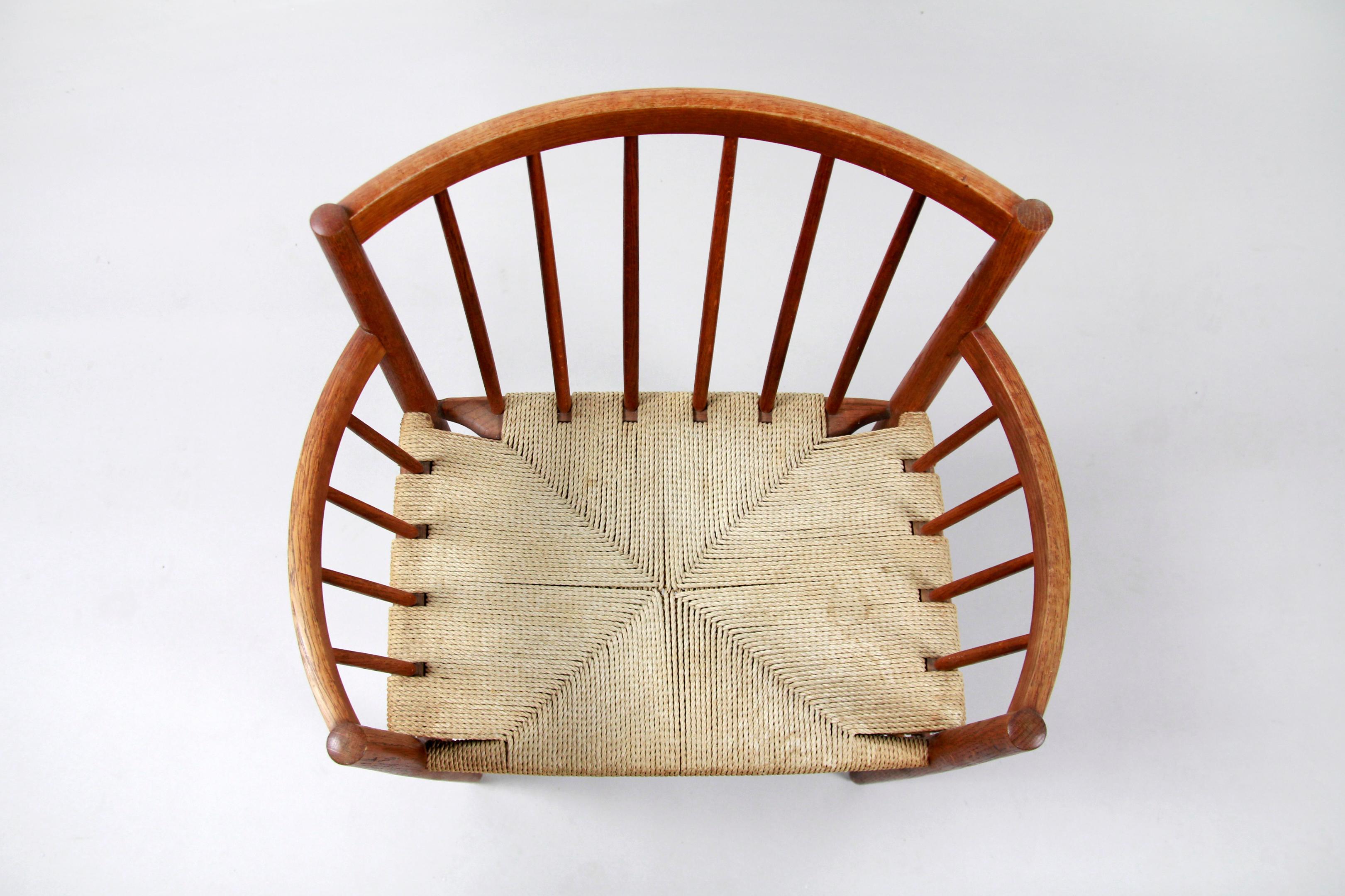 Midcentury Danish Circle Chair by Jørgen Baekmark for FDB Møbler Model ...