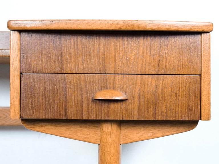 Midcentury Danish Console Table in Teak and Oak, 1960s For Sale at 1stDibs