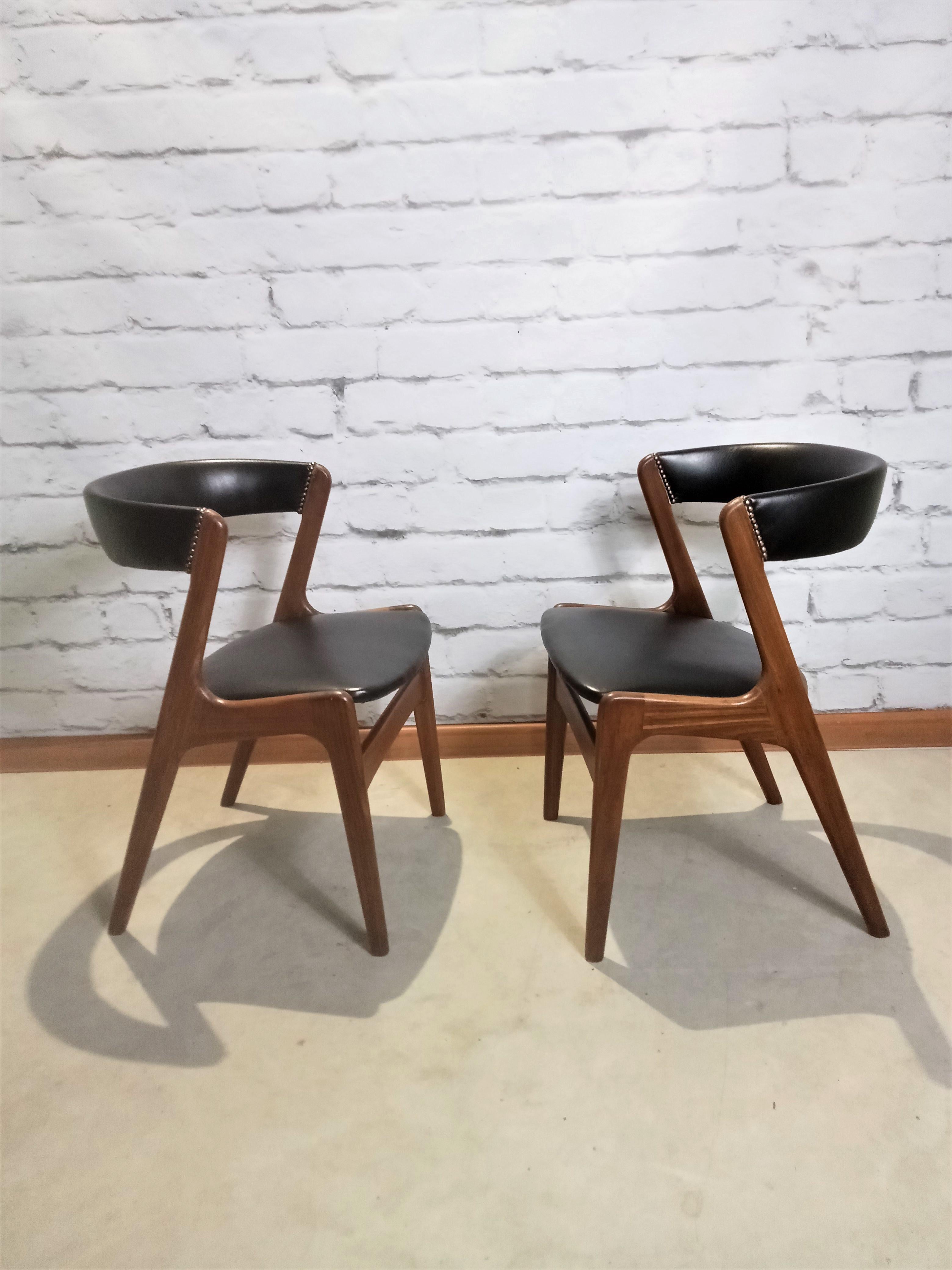 Midcentury Danish Fire Chairs by Kai Kristiansen, Set of Two at 1stDibs ...