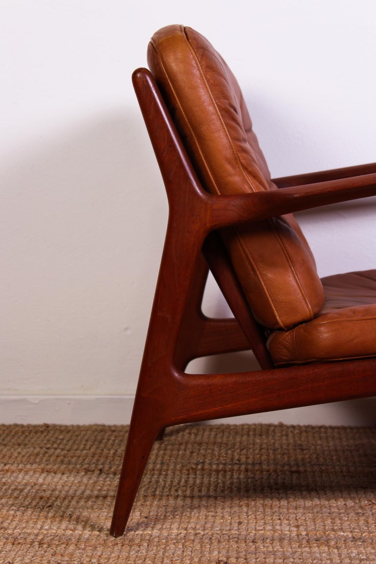 Midcentury Danish Ib Kofod-Larsen Lounge Chair for Chr. Jensen at 1stDibs