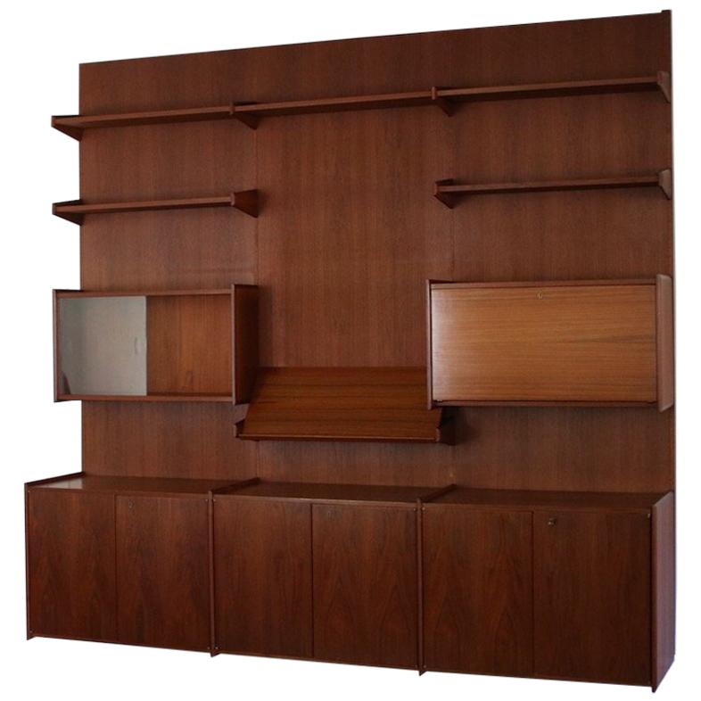 Midcentury Danish Modern Teak Cado Wall Unit For Sale at 1stDibs