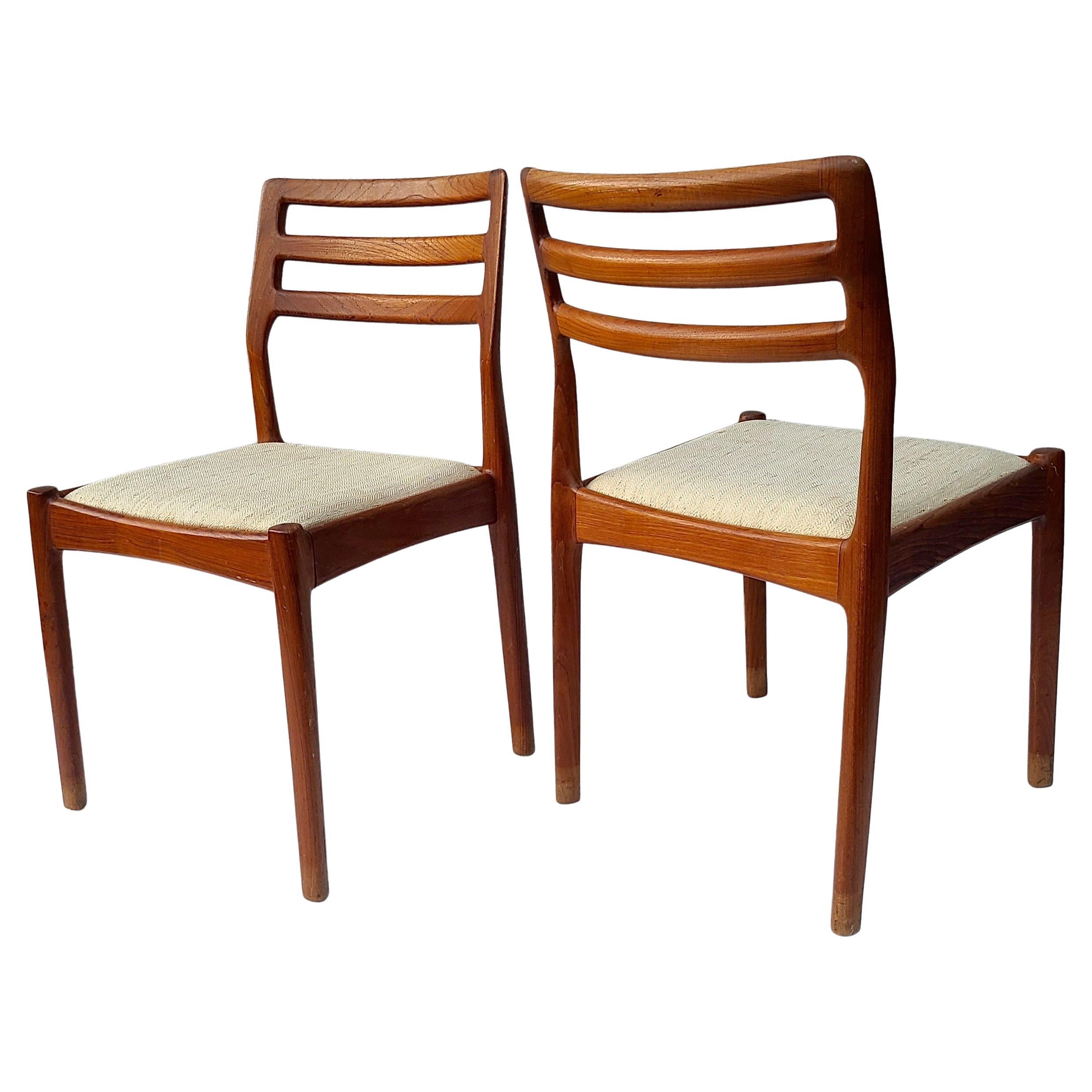 Danish Modern Benny Linden Teak Dining Chairs at 1stDibs