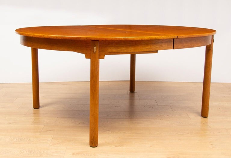 Midcentury Danish Oak Borge Mogensen Dining/Boardroom Table and Ten ...