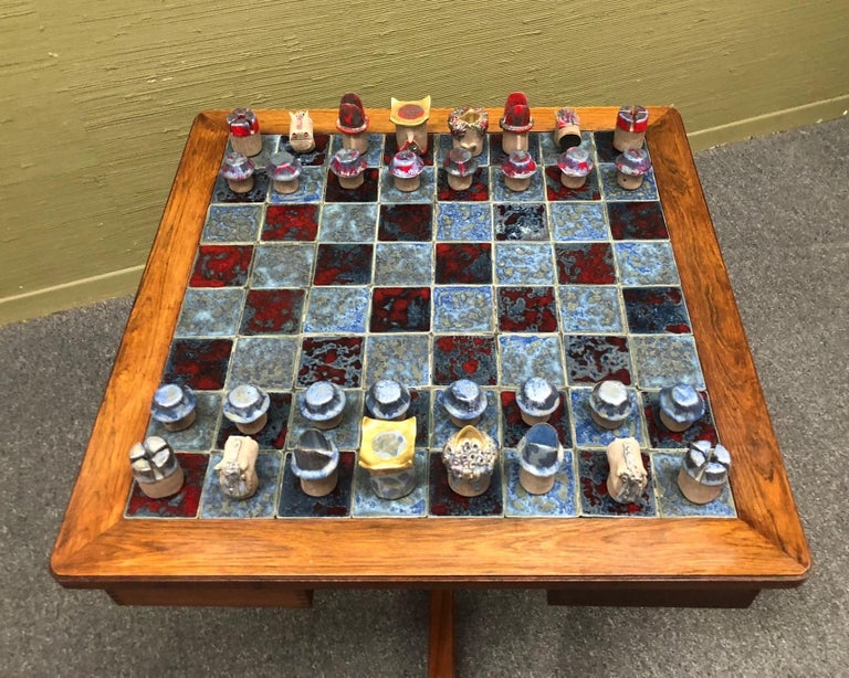 Midcentury Danish Rosewood Chess Table by Mogens Lund at 1stDibs