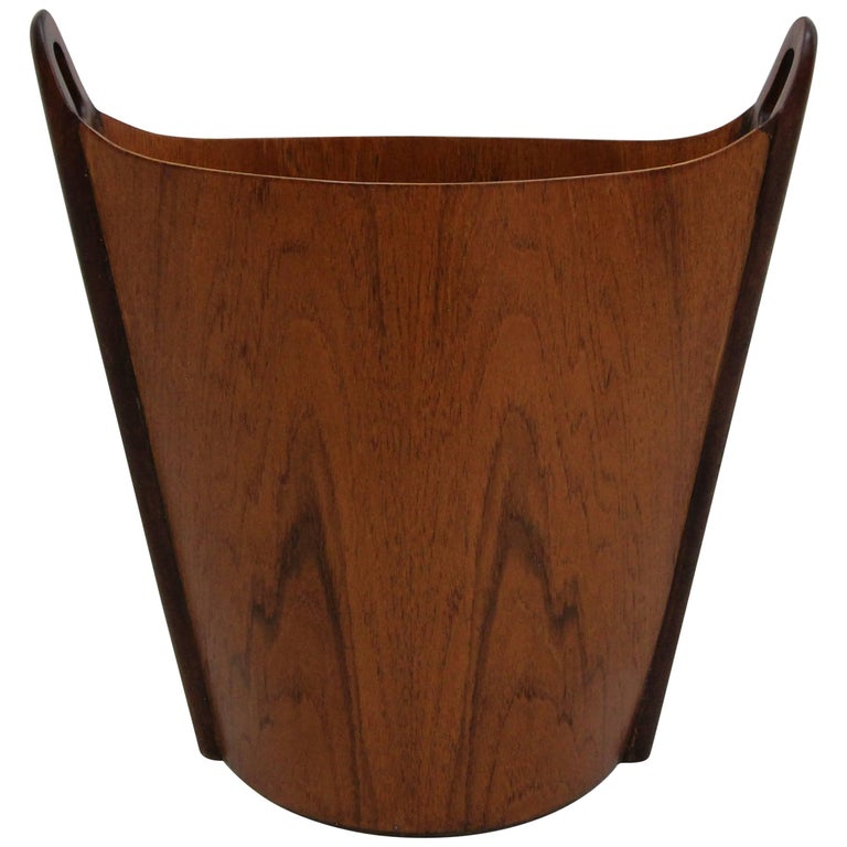 Midcentury Danish Rosewood Wastebasket Trash Bin by Einar Barnes for P ...