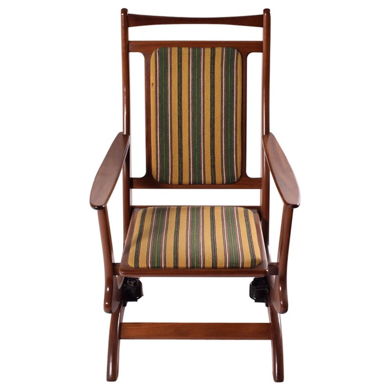 Midcentury Danish Spring Rocking Chair in Teak, 1960 at 1stDibs