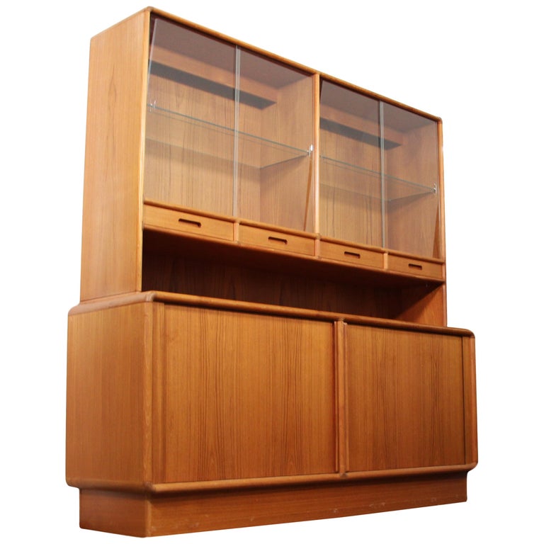 Midcentury Danish Teak Buffet with Hutch by Kibaek For Sale at 1stDibs