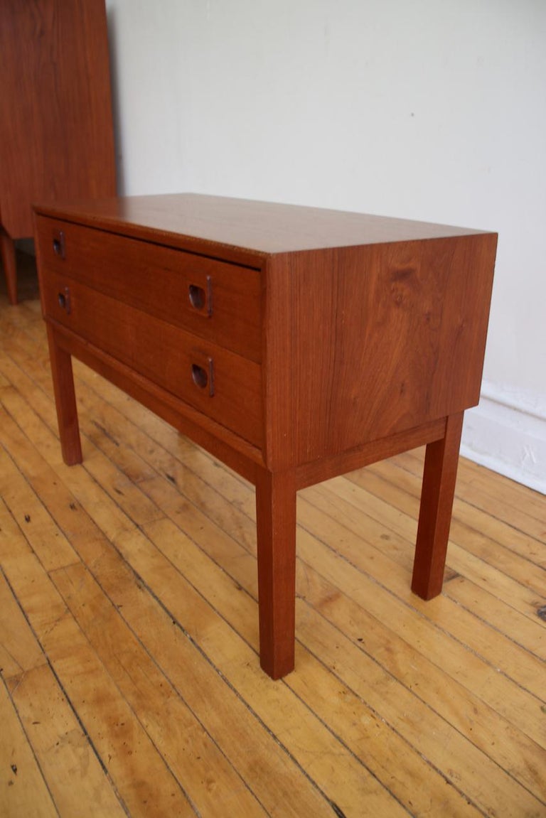 Midcentury Danish Teak Nightstand For Sale at 1stDibs | teak nightstand ...