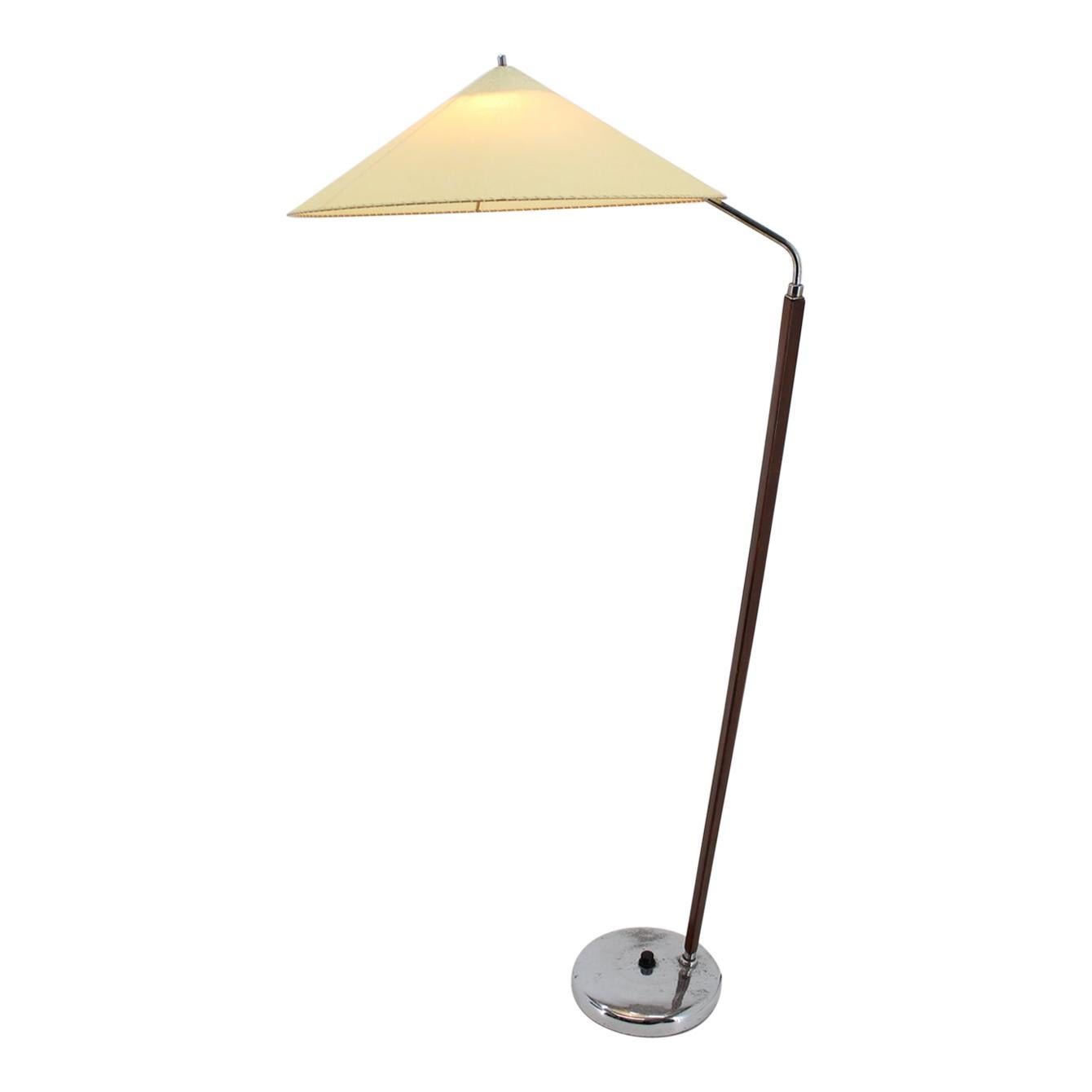 Italian Style Stainless Steel Two Globe Floor Lamp at 1stDibs