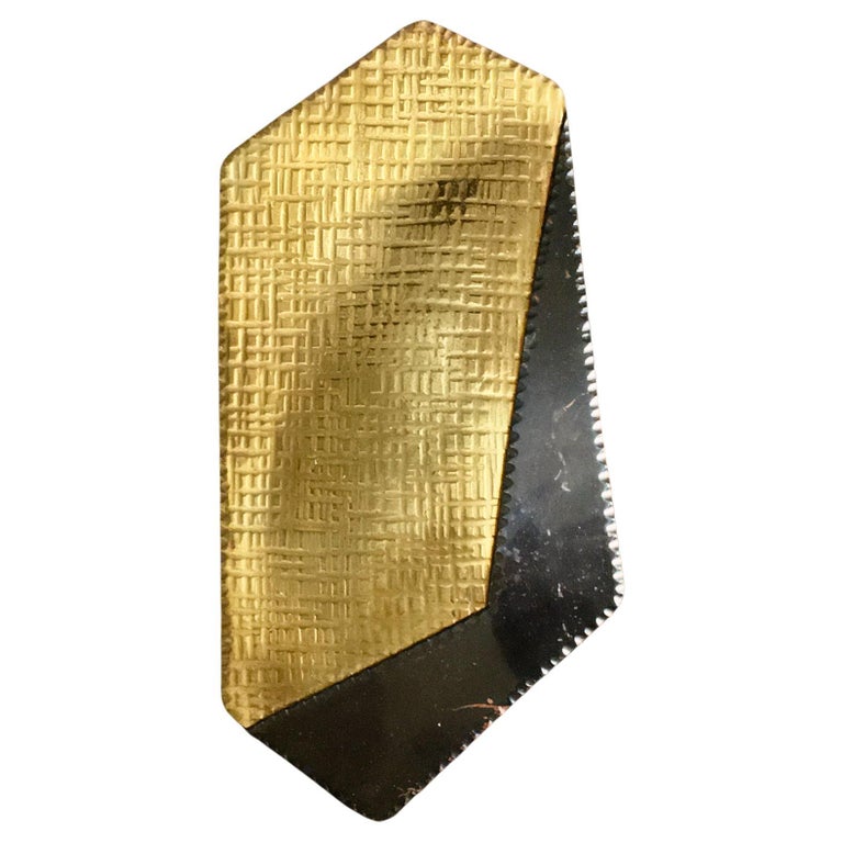 Hexagonal Midcentury Door Handle of Hammered Brass and Copper, Italy ...