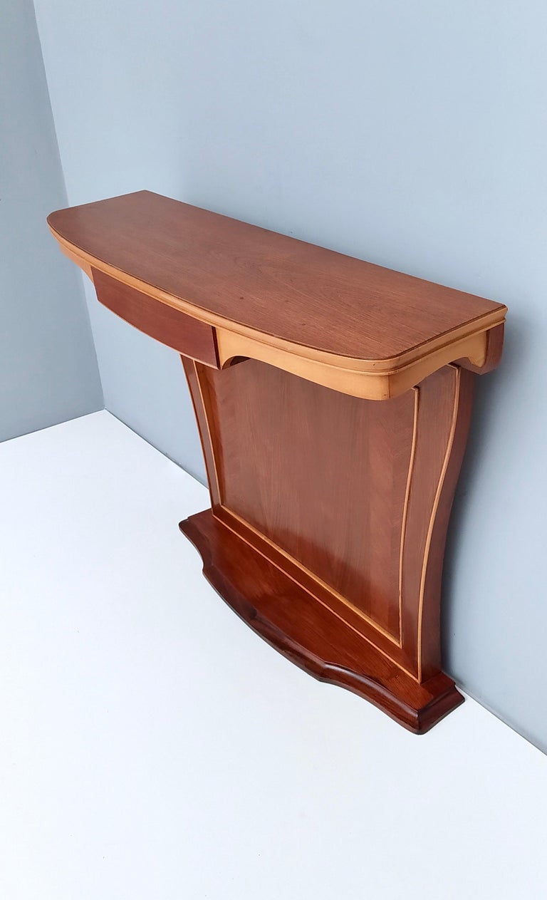 Vintage Durmast and Maple Console Table with Drawer, Italy For Sale at ...