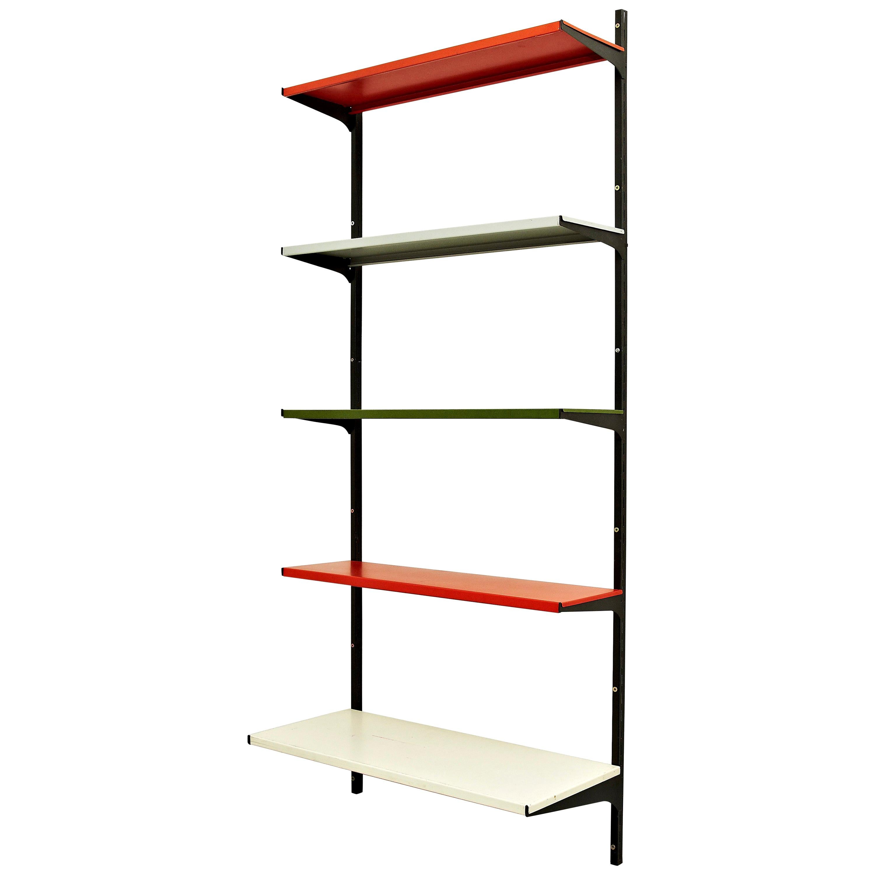 Midcentury Dutch Metal Color Shelves, circa 1970 at 1stDibs