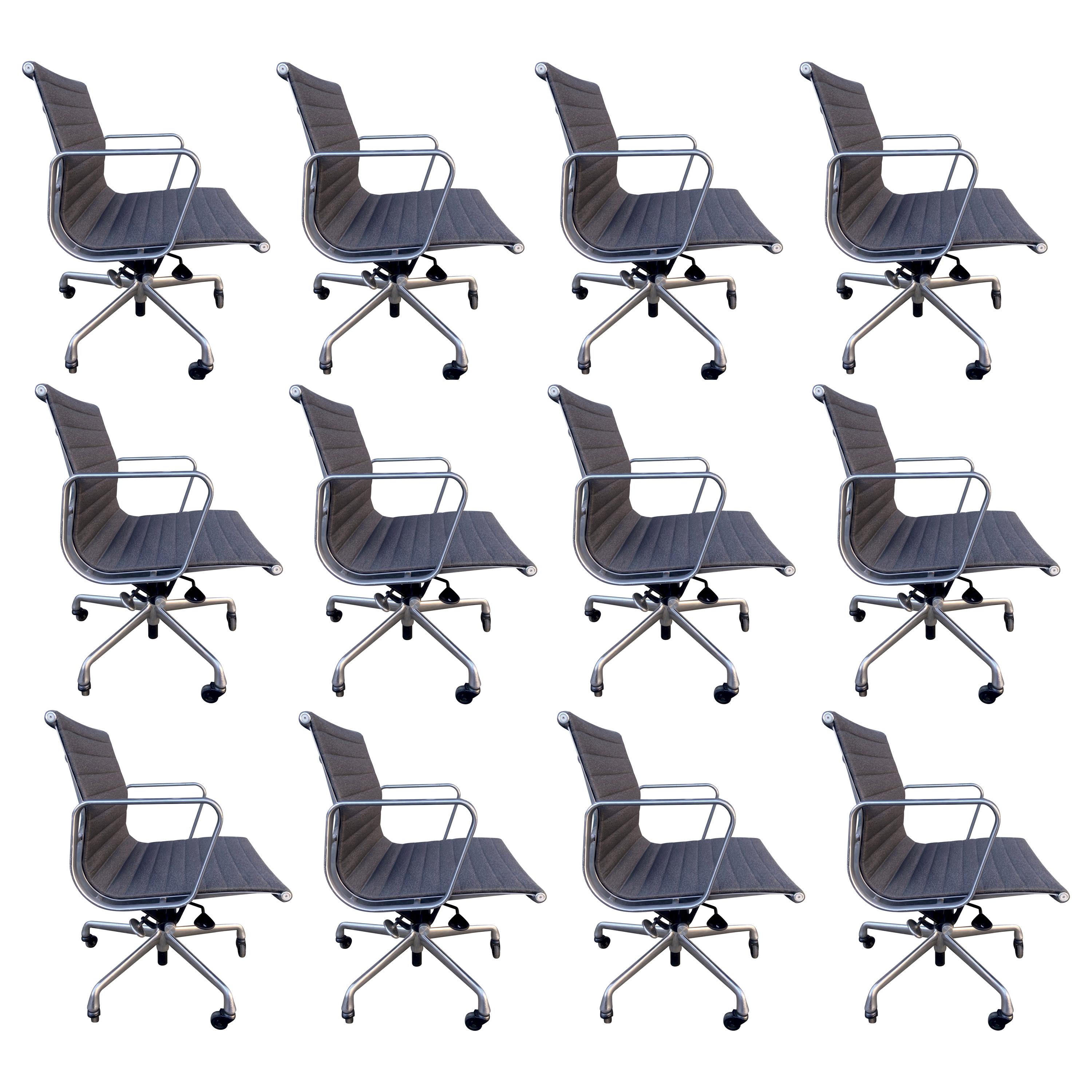 Early Eames Aluminum Group Management Low Lounge Chair and Ottoman at ...