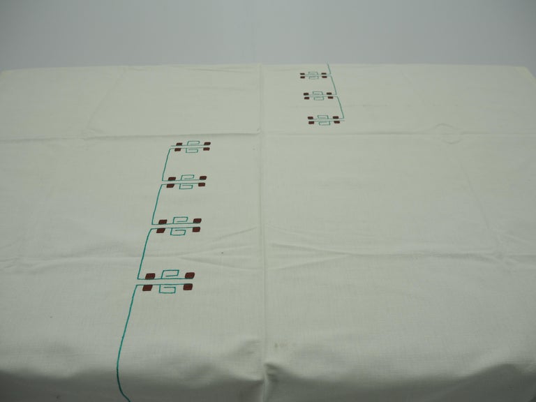 Midcentury Fabric Table Cloth, Czechoslovakia, 1960s For Sale at 1stDibs