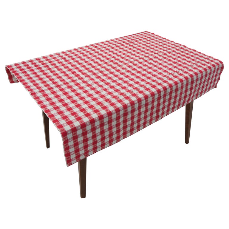 Midcentury Fabric Table Cloth, Czechoslovakia, 1960s For Sale at 1stDibs