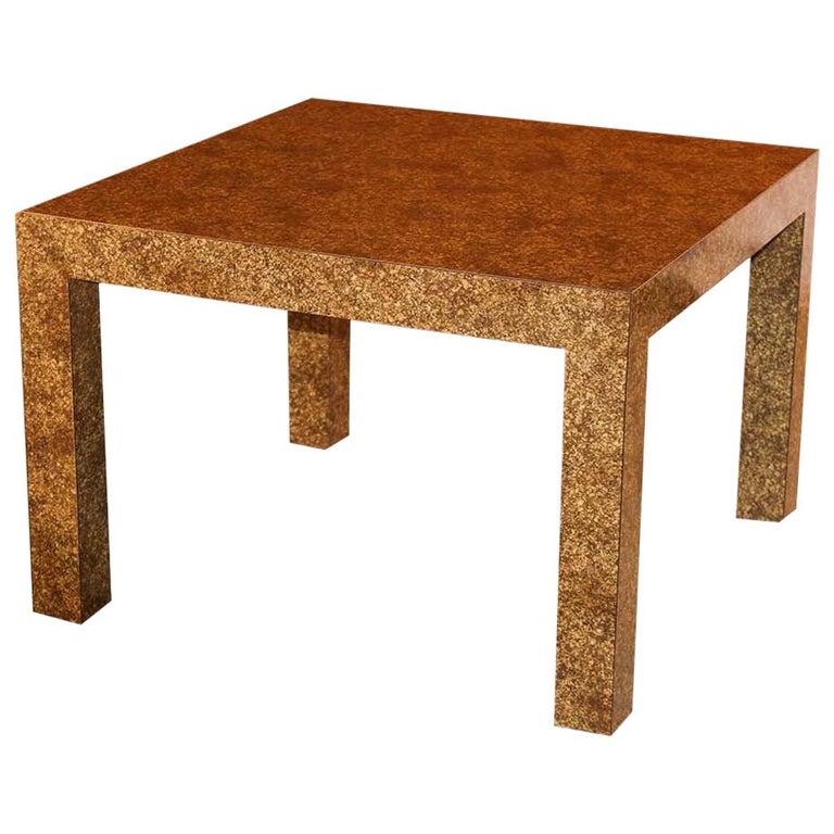 Midcentury Faux Tortoise Shell Parsons Style coffee End Game Table For ...