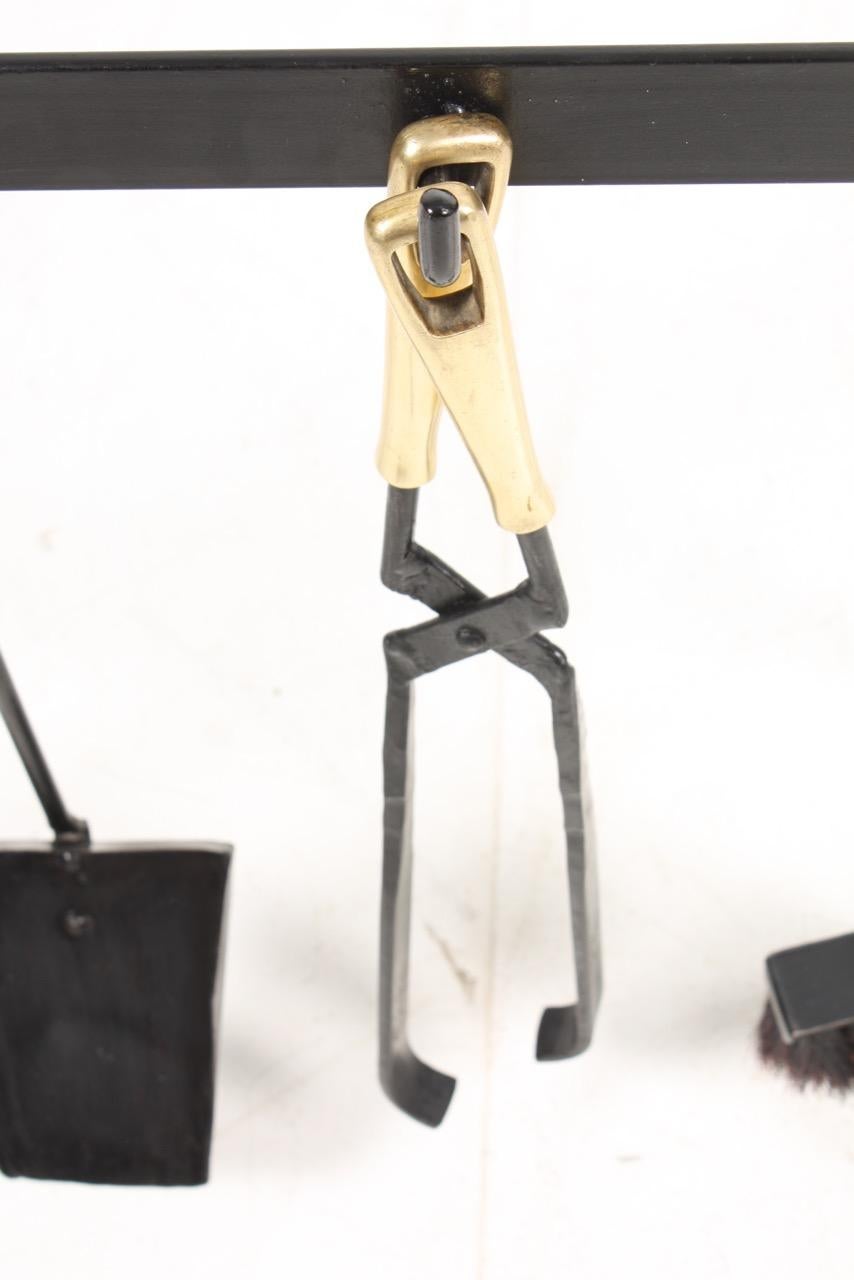 Midcentury Fireplace Tools by Illums Bolighus, Made in Denmark at 1stDibs