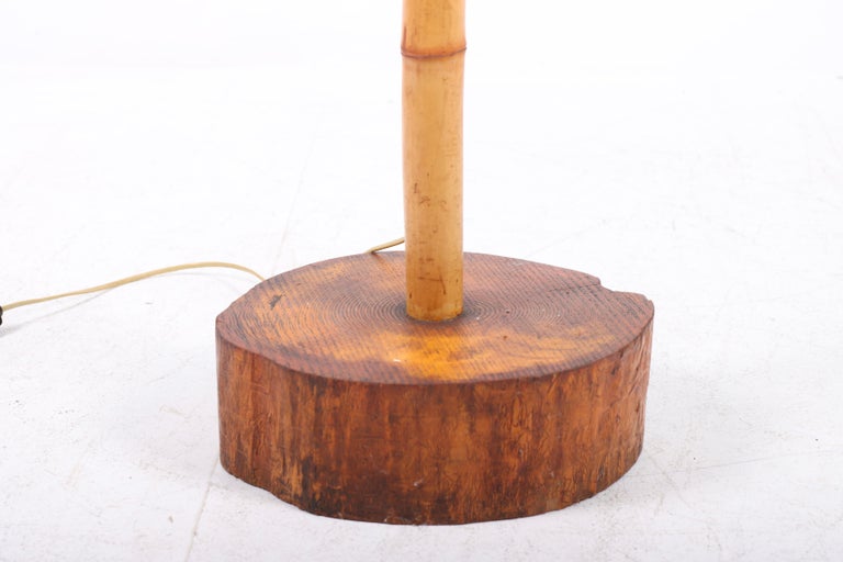 Midcentury Floor Lamp in Bamboo, Made in Denmark, 1950s For Sale at 1stDibs