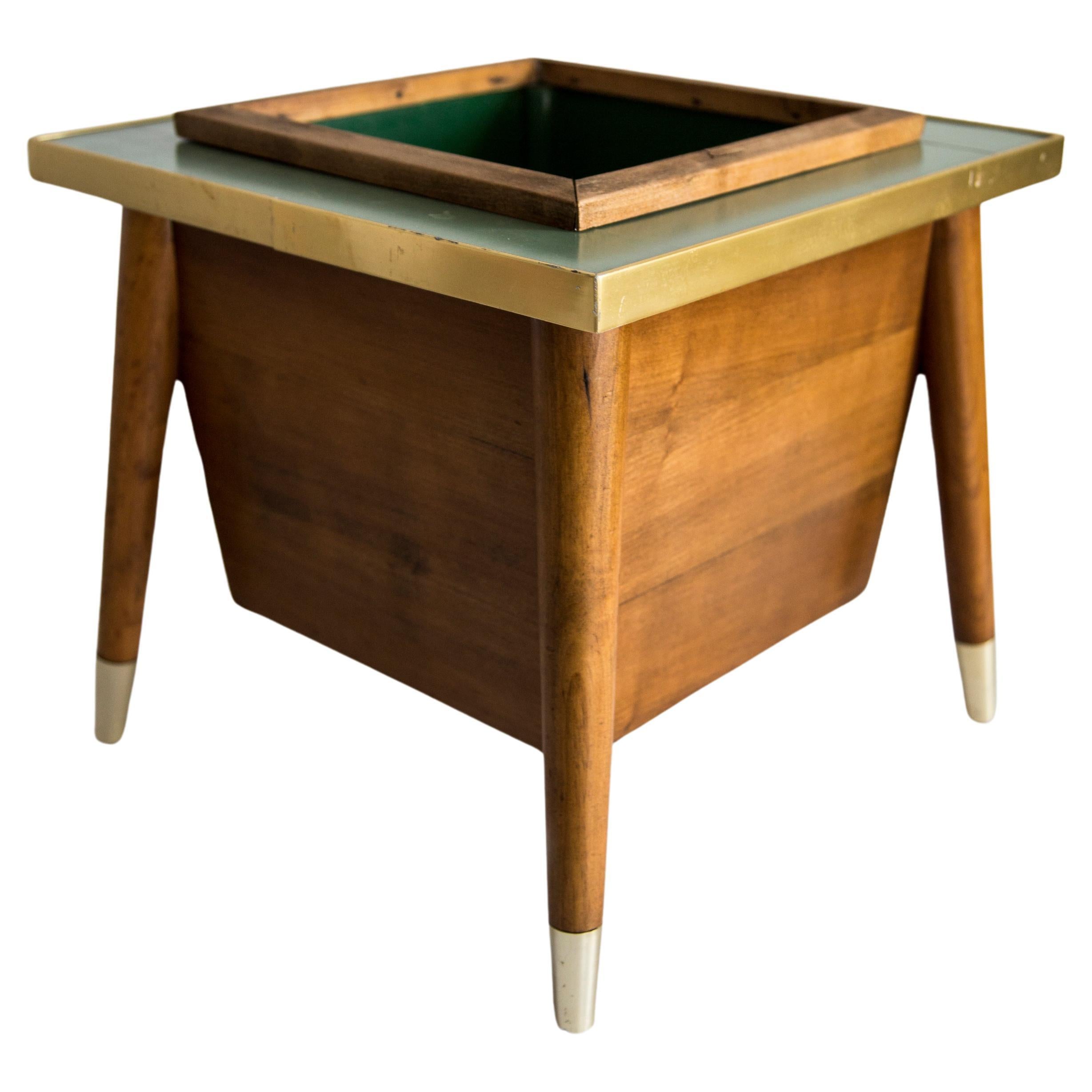 Midcentury Flowerbed Pedestal, Flower Stand, Walnut Wood, Germany ...