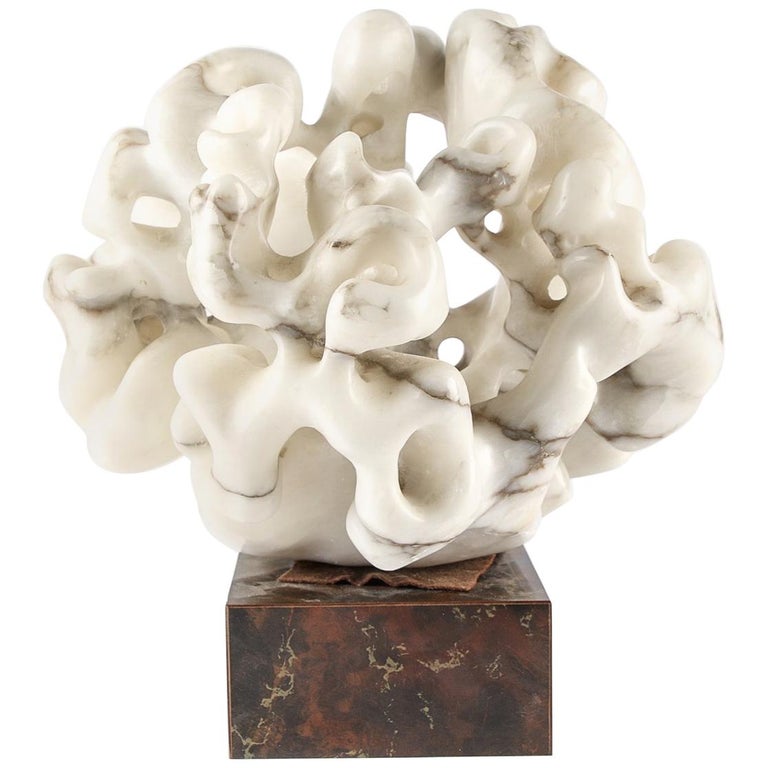 Midcentury Free-Form Abstract Alabaster Sculpture at 1stDibs