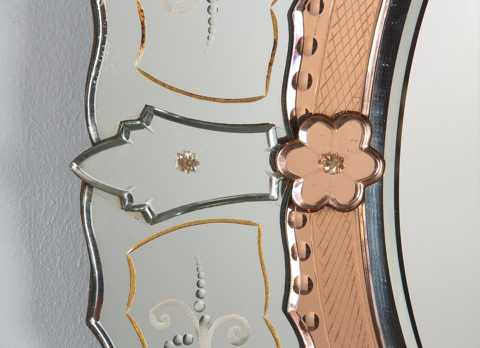 Midcentury French Round Venetian Mirror For Sale at 1stDibs | large ...