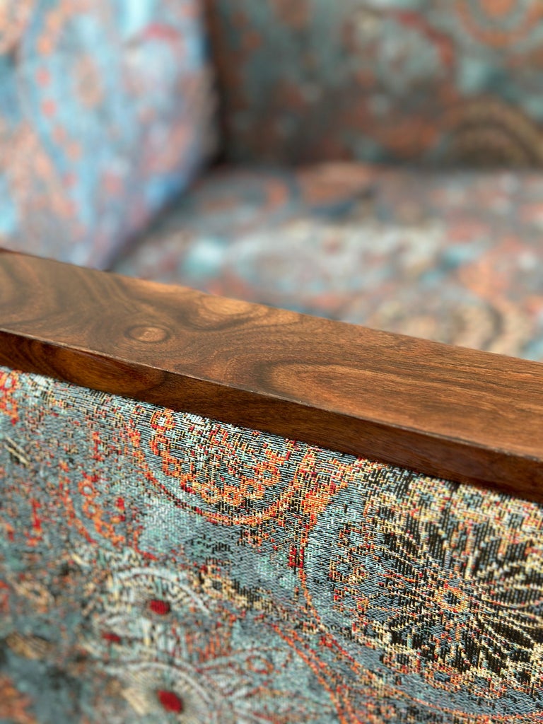 Midcentury Geometric Armchair with Ethnic Pattern, Europe, 1970s For ...