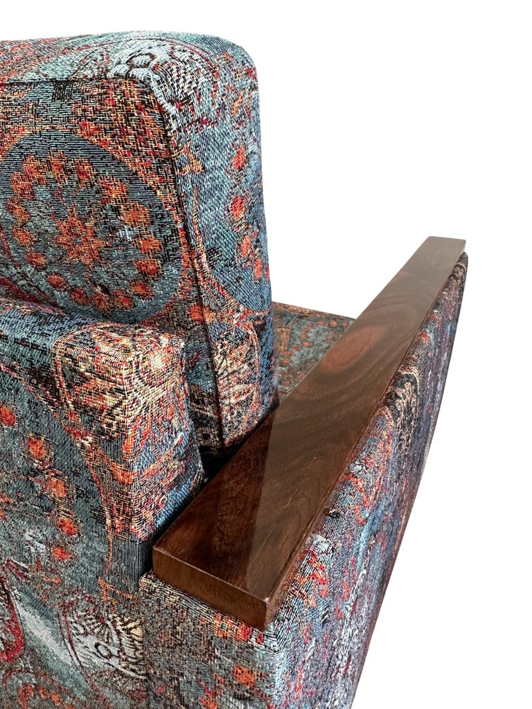 Midcentury Geometric Armchair with Ethnic Pattern, Europe, 1970s For ...