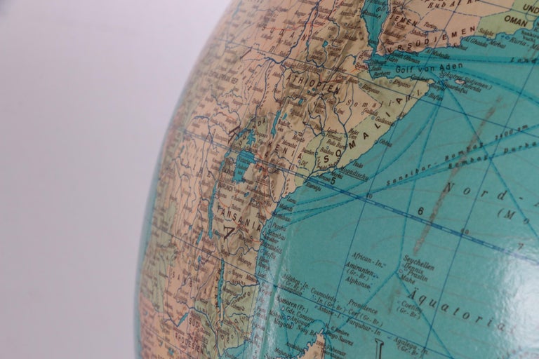 Midcentury Glass Globe With Light From Columbus Duoerdglobe Germany For Sale At 1stdibs