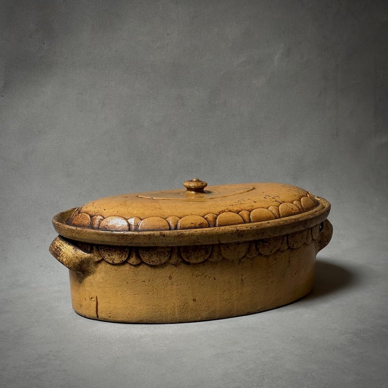 Midcentury Glazed Ceramic Pâte Serving Dish For Sale at 1stDibs