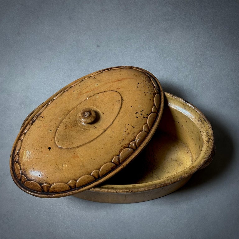 Midcentury Glazed Ceramic Pâte Serving Dish For Sale at 1stDibs