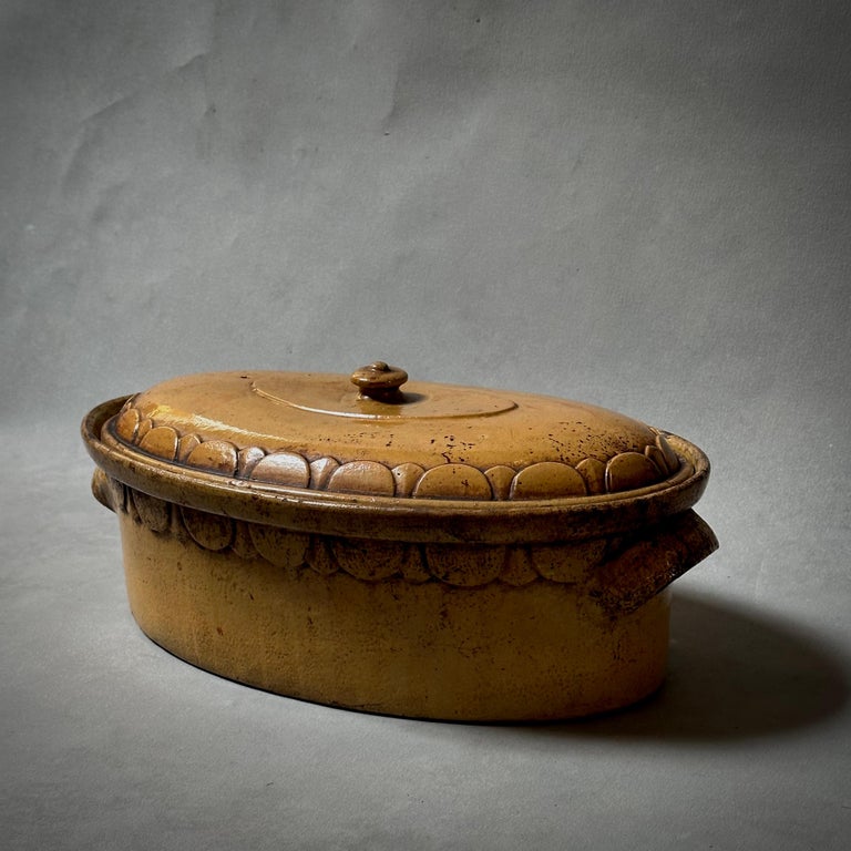 Midcentury Glazed Ceramic Pâte Serving Dish For Sale at 1stDibs