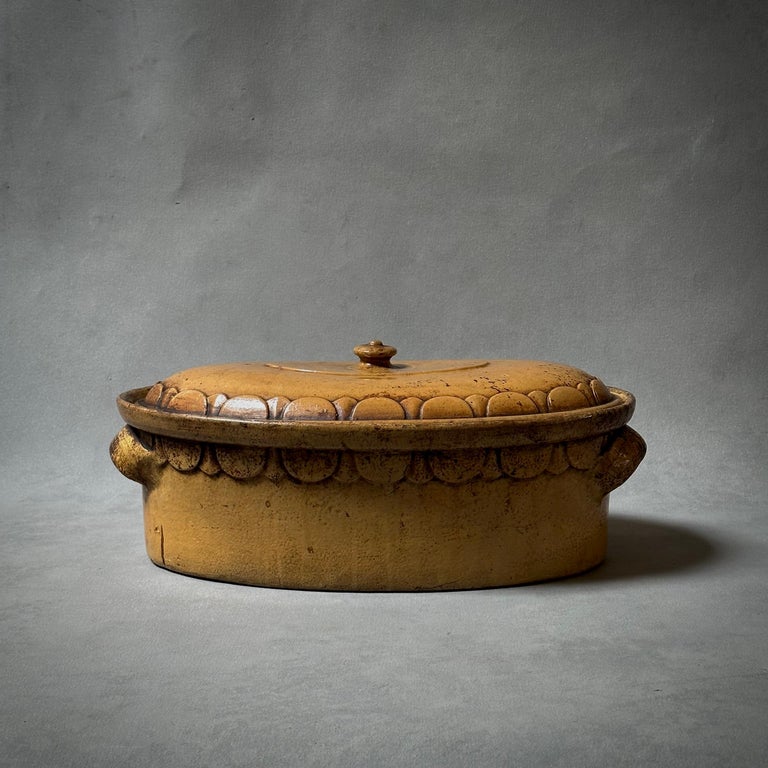 Midcentury Glazed Ceramic Pâte Serving Dish For Sale at 1stDibs