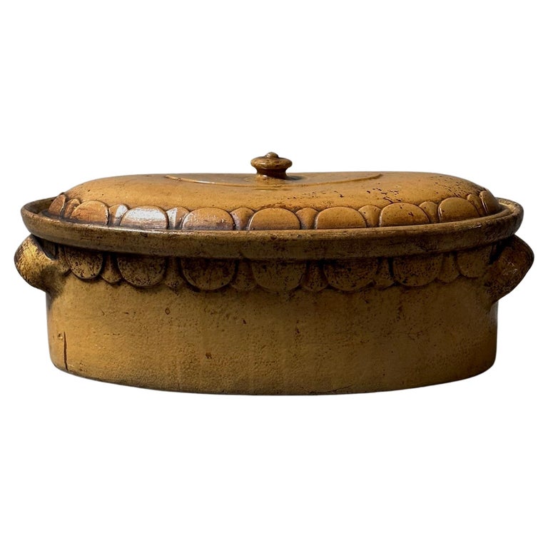 Midcentury Glazed Ceramic Pâte Serving Dish For Sale at 1stDibs