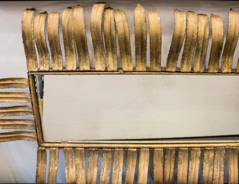 Midcentury Gold Brass Joaquin Rubio Camin Spanish Mirror Sculpture ...