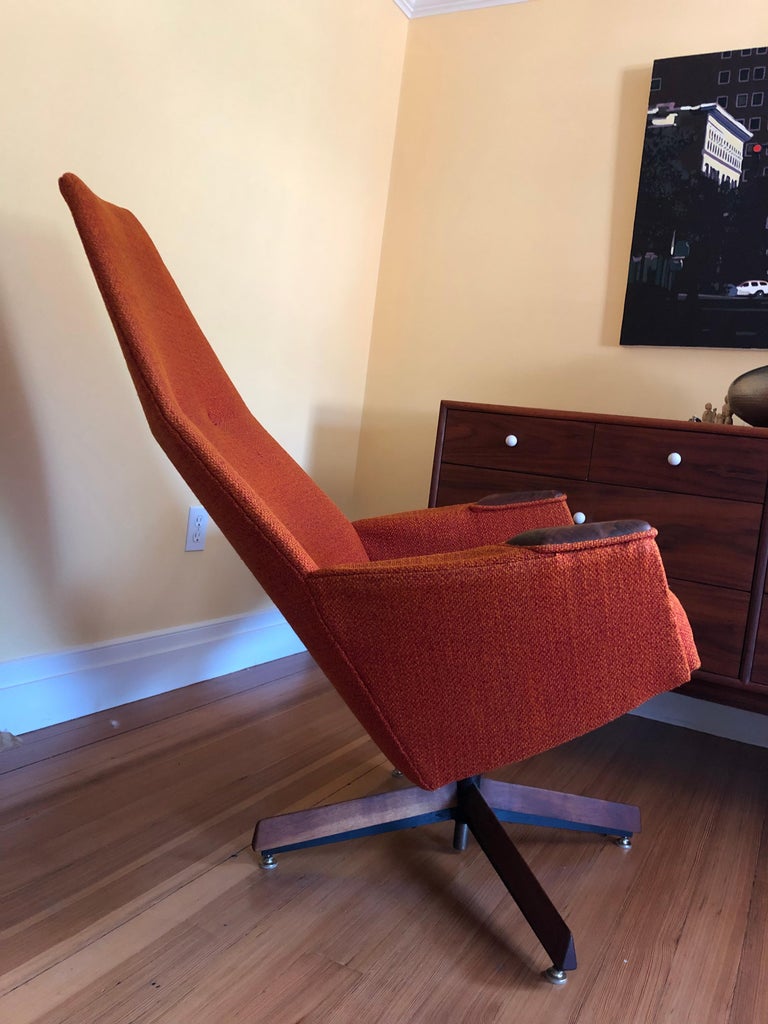 Midcentury High Back Lounge Chair by Adrian Pearsall at 1stDibs