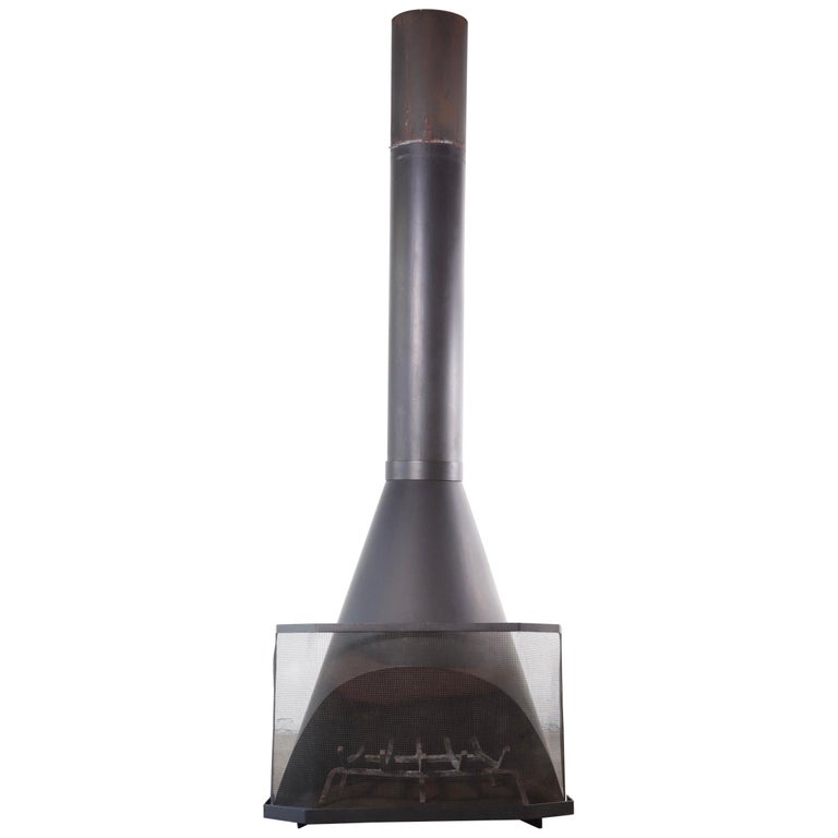 Midcentury Indoor Outdoor Cone Fireplace at 1stDibs | cone fireplace ...