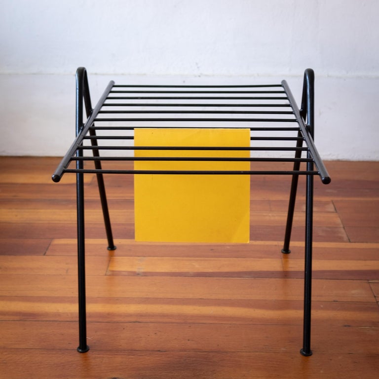 Midcentury Iron a Frame Table or Magazine Rack For Sale at 1stDibs