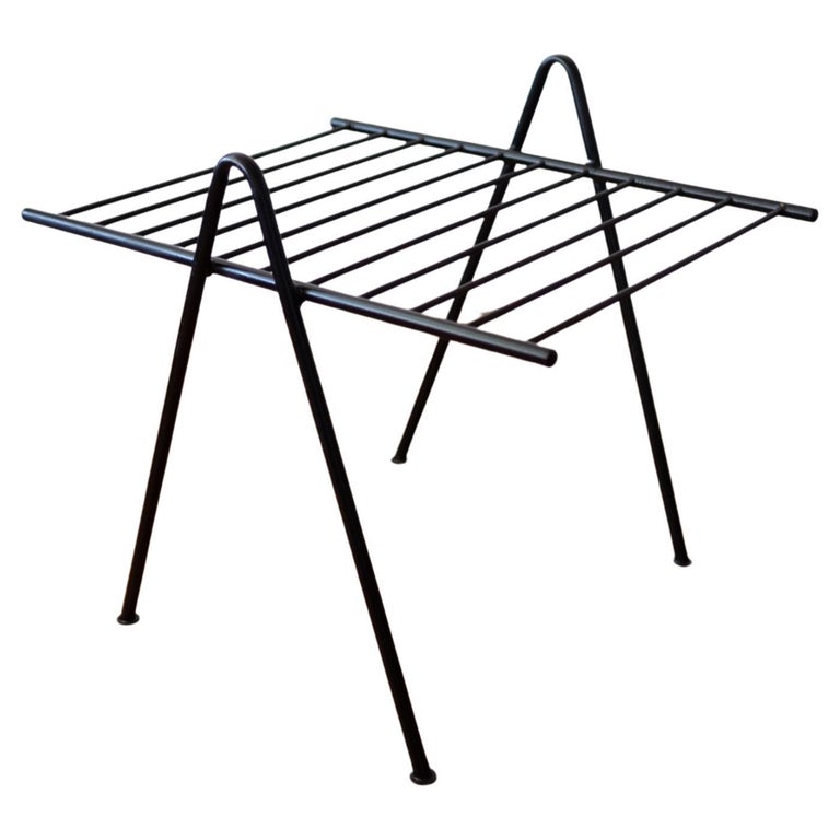 Midcentury Iron a Frame Table or Magazine Rack For Sale at 1stDibs