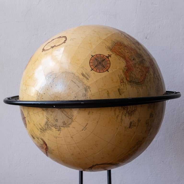 Midcentury Iron Standing Globe 1960s For Sale at 1stDibs