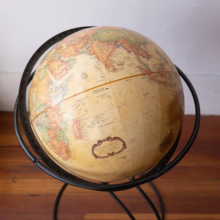 Midcentury Iron Standing Globe 1960s For Sale at 1stDibs