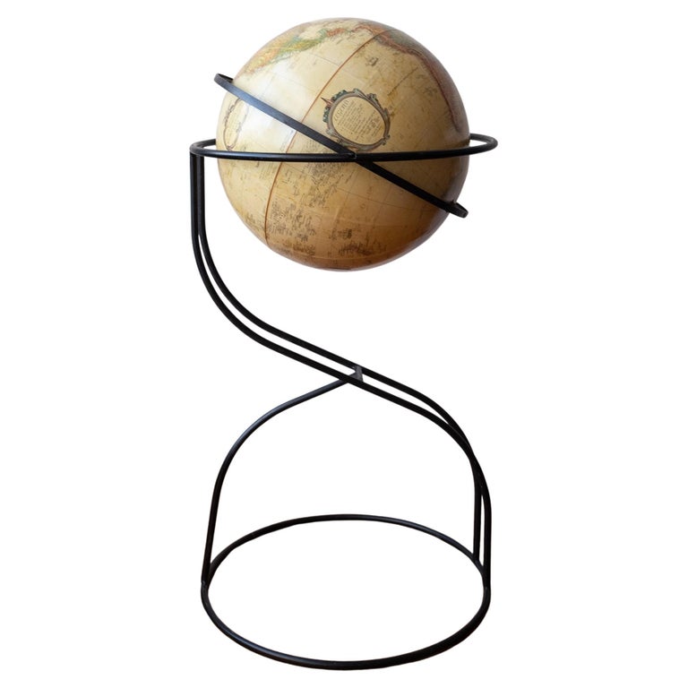 Midcentury Iron Standing Globe 1960s For Sale at 1stDibs