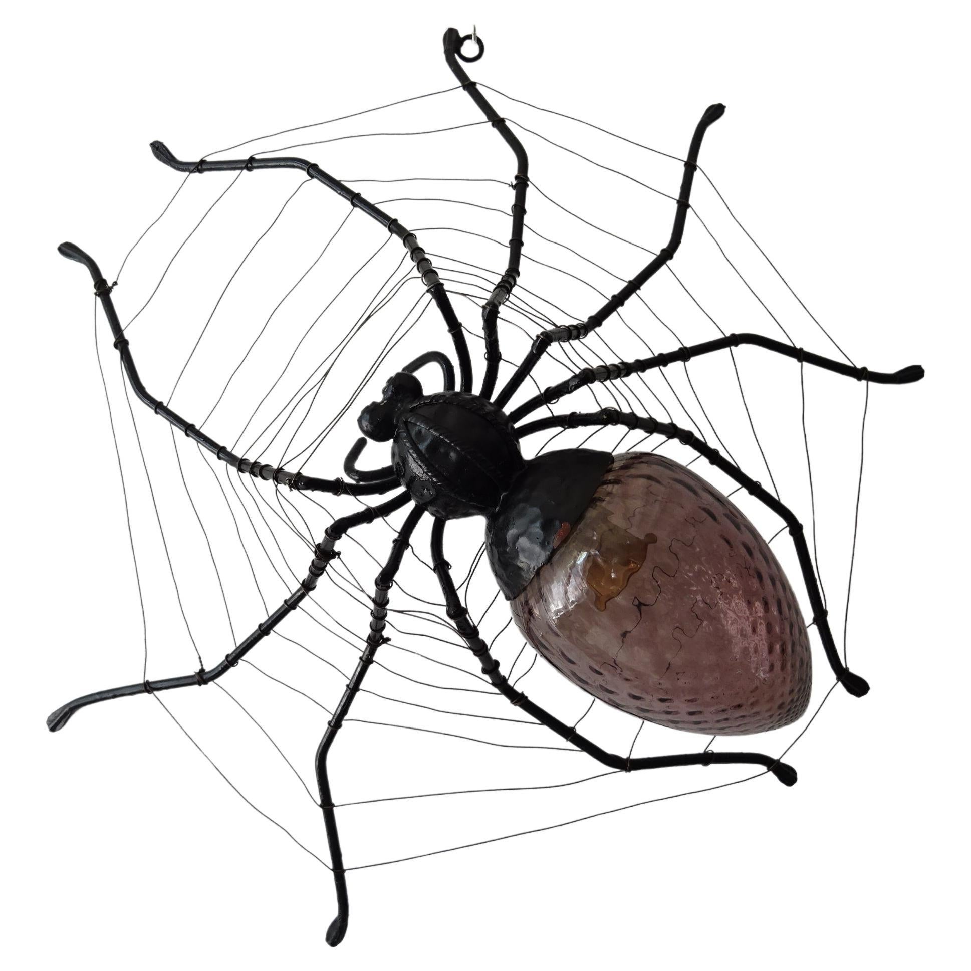 Midcentury Italian Brutalist Spider Amethyst Murano Glass Body Sconce 1 ...