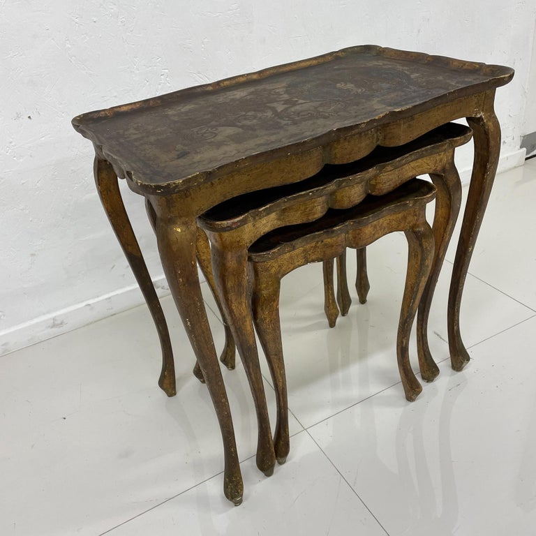 1960s Italian Florentine Neoclassical Nesting Tables Giltwood ITALY For ...