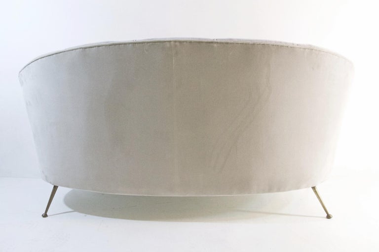 Italian Midcentury Clam Velvet Sofa at 1stDibs | clam couch, clam sofa ...