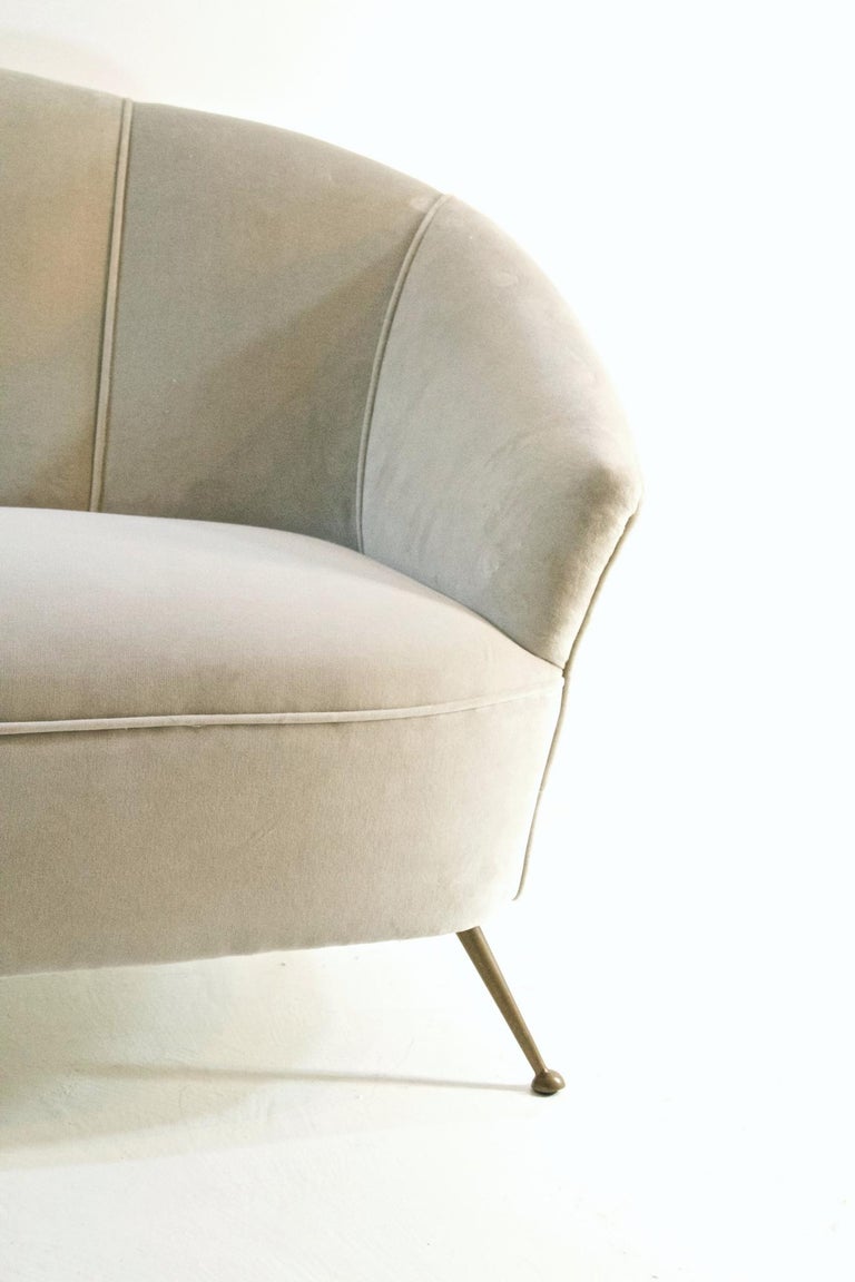 Italian Midcentury Clam Velvet Sofa at 1stDibs | clam couch, clam sofa ...