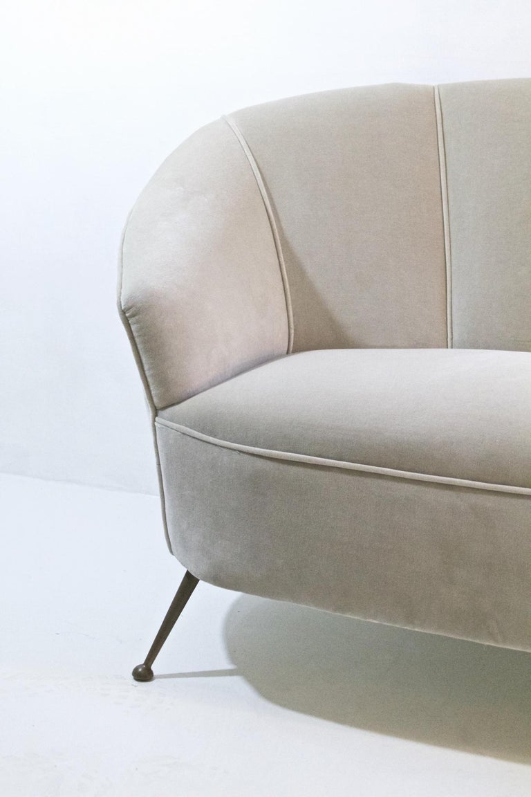 Italian Midcentury Clam Velvet Sofa at 1stDibs | clam couch, clam sofa ...