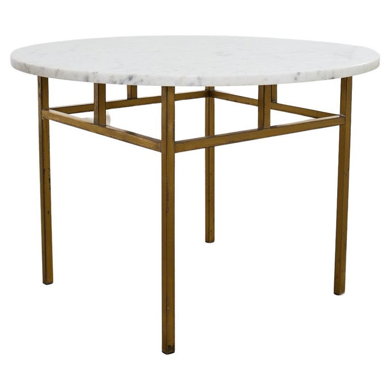 Midcentury Italian Patinated Brass Marble Top Center Table For Sale at ...