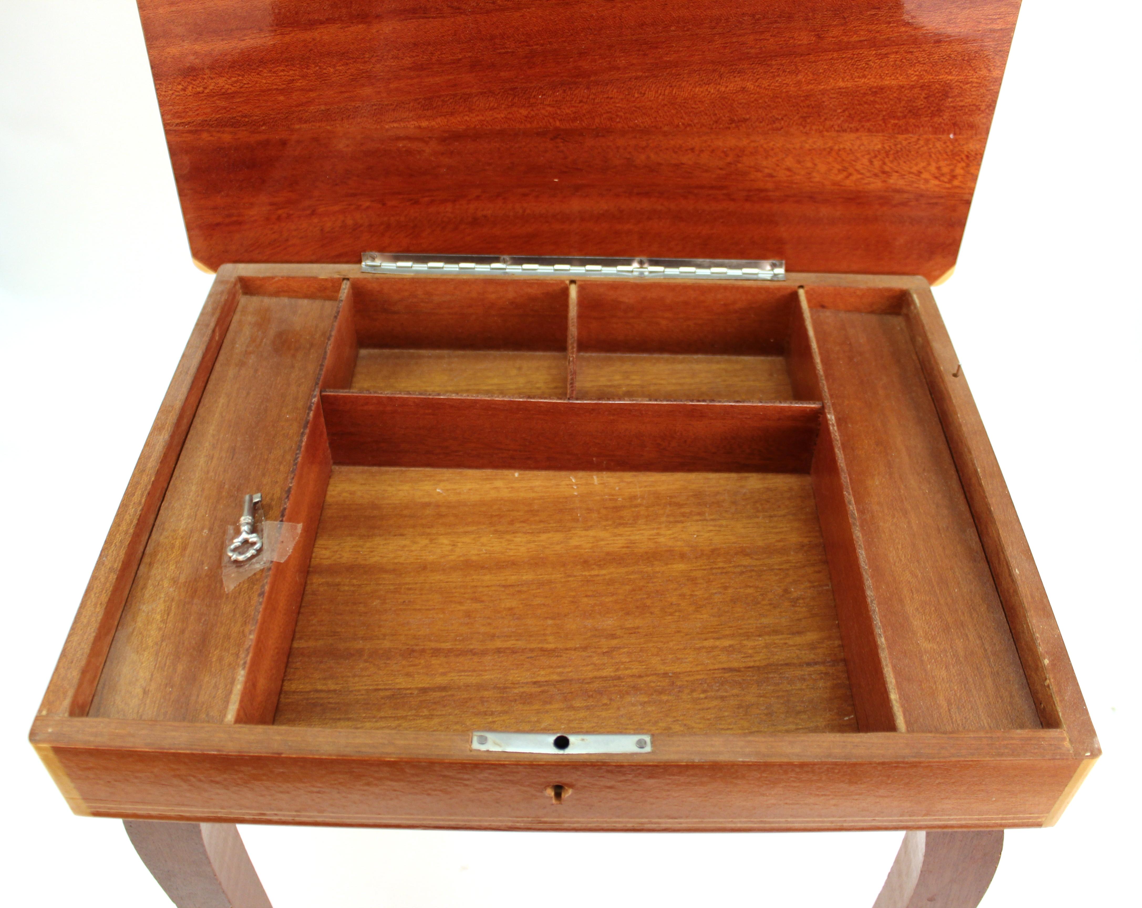 Midcentury Italian Sorrento Musical Table with Wood Inlay For Sale at ...