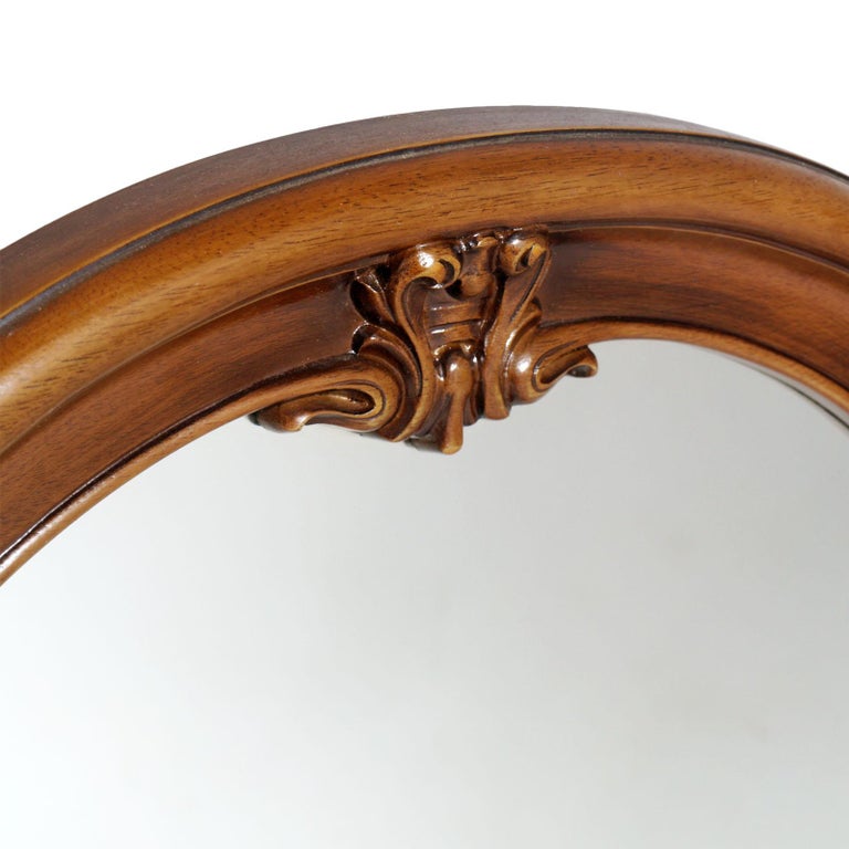 Midcentury Italy Gothic Art Deco Period, Wall Mirror in Carved and ...